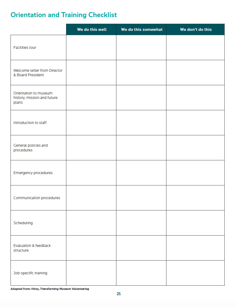 Designing a Museum Volunteer Program – American Alliance of Museums