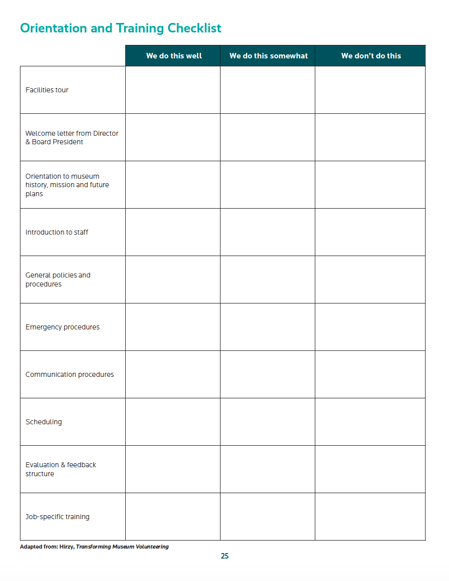 Designing a Museum Volunteer Program – American Alliance of Museums